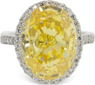 Fantasia bague &agrave; design ovale - Argent