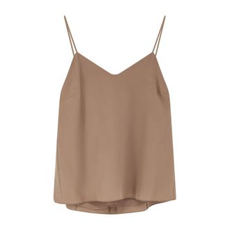 Max Mara Silk Munghia Top - - Tops - Damen - Braun - S