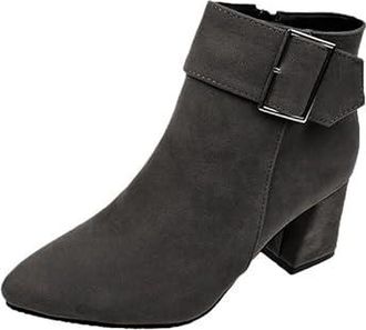 Generic Bottes Equitation Femme Bottine Femme Talon 5 Cm Bottines &agrave; Fermeture &eacute;clair lat&eacute;rale pour Femmes, Bottines Courtes, Chaussures Simples pour Dames, Bo