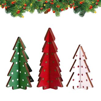 Generic Weihnachtsbaum - rustikale kleine Weihnachtsb&auml;ume aus Holz, Weihnachtsdekoration, Weihnachtsbaumschmuck f&uuml;r Partydekorationen, Kaminsims, Schreibtisch