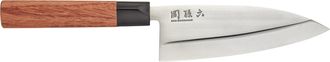 Kai Seki Magoroku Red Wood Griff Deba mit red Wood Griff, Klinge 15,5 cm, MGR-0155D