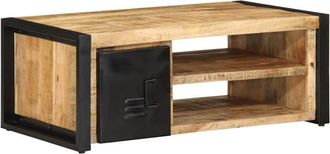 vidaXL Vidaxl - Table basse 90x50x36 cm bois de manguier massif brut