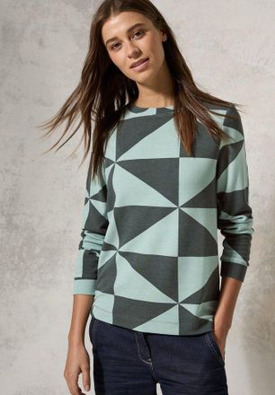 Cecil Langarmshirt mit Materialmix