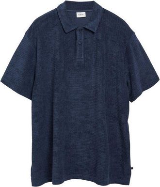 s.Oliver Kurzarmshirt Polo-Shirt Polo-Shirt aus Strukturfrottee