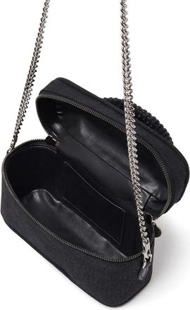 Stella McCartney Faux Leather Chain-Link Cosmetic Bag - Black