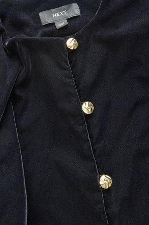 Next Blusenjacke Samt-Jacke mit Goldkn&ouml;pfen (1-St)
