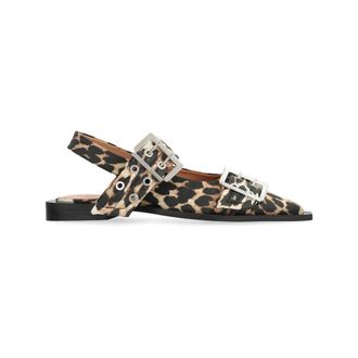 Ganni Ballerines f&eacute;minines en tissu - Femme - Chaussures - Noir - Taille: 37 EU