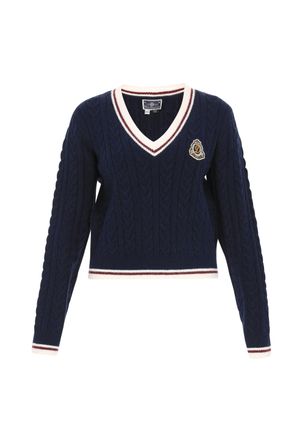 Dreimaster Dreimaster Pullover Frauen Marineblau Offwhite Weinrot