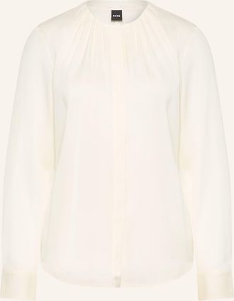HUGO BOSS Bluse Banorah Mit Seide weiss