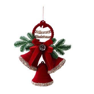 Generic Gl&ouml;ckchen weihnachtsdeko,Samt Weihnachtenbaum An&auml;nger Weihnachtsbaumschmuck Weihnachten Festival Schm&uuml;cken Fenster Beh&auml;nge Ornament (C)