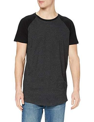 Urban Classics Thé Long Raglan formé T-Shirt, Cha/Black, M Homme