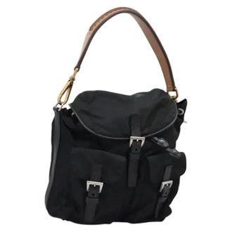 Prada Sac Seau en Nylon Pre-owned - Femme - Pre-owned - Noir - Taille: ONE Size