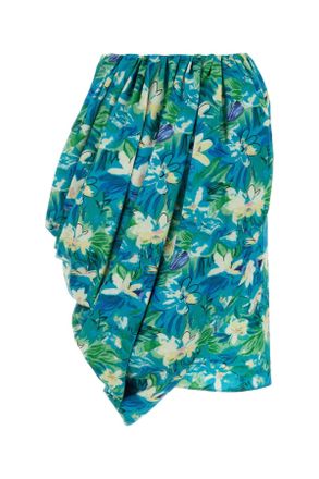 Chlo&eacute; Floral Poplin Skirt - Blue