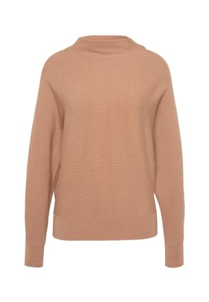 Zero Damen Pullover strukturiert mit Stehkragen 40, Cinnamon Swirl