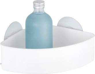 WENKO Static-Loc Eckablage Osimo Weiß Befestigen ohne Bohren Weiß