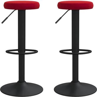 vidaXL Barhocker 2 Stk. Weinrot Samt vidaXL