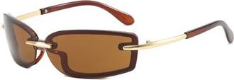 Generic Lunettes de soleil pour homme et femme - Petit cadre, marron, Medium