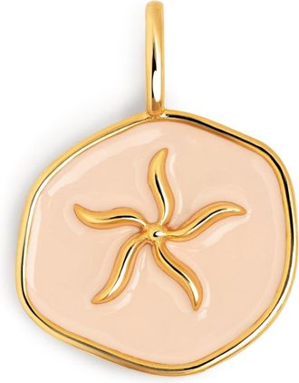 Singularu Seestern Charm. Messing mit 18 Kt Vergoldeter Beschichtung und Emaille. Schmuck für Damen