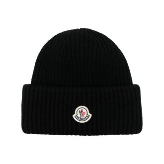 Moncler Logo-patch Ribbed Beanie