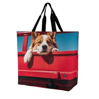 Generic Camion Rouge Sac Fourre-Tout Imperm&eacute;able Tote Bag D&eacute;contract&eacute; Sac A Main Femmes Pour Travail Shopping Quotidienne