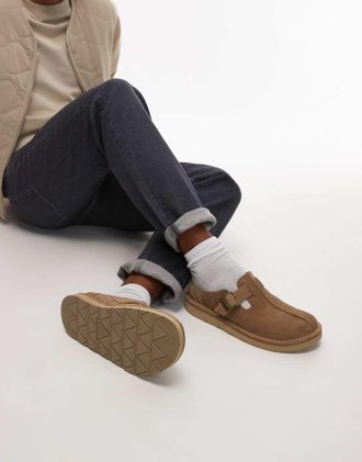 Clarks Solsbury - Mules en daim - Marron cola