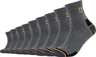 Camano Unisex Arbeitskurzsocken 9er Pack 43/46 dark grey melange