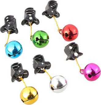 Pretyzoom Weihnachts-bartklammer 48 Stück Bunte Gesichtshaarkugeln Bartglockenklammer Für Männer Zufällige Farbe