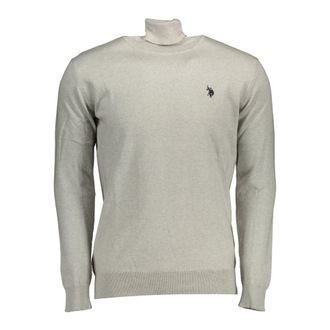 U.S.Polo Association Hochgeschlossener Pullover mit Stickerei - - Knitwear - Herren - Grau - XL