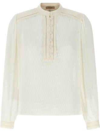 Twin-Set blouse Georgette - Blanc