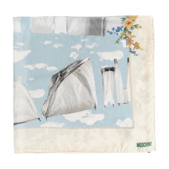 Moschino unisex, Accessoires, Multicolore, Taille: ONE Size Foulard en soie