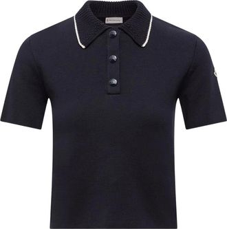 Moncler Femme, Tops, Bleu, Taille: 38 FR Polo Chemises