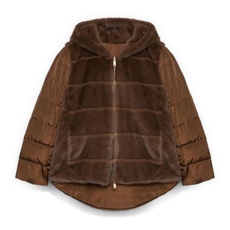 Fiorella Rubino Damen, Jacken, Braun, 2XLGr&ouml;&szlig;e