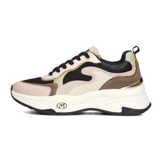 Mexx Femme, Chaussures, Multicolore, Taille: 39 EU Baskets noires &eacute;l&eacute;gantes avec d&eacute;tails dor&eacute;s