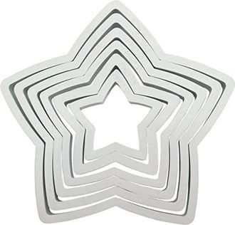 PME Plastic Cutter Star 6/Set, 11.8 x 1 x 11.8 cm
