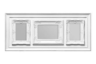 Premier Housewares Bilderrahmen für 3 Fotos, Vintage-Stil, Weiß