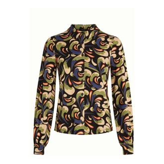 King Louie Femme, Blouses et Chemises, Multicolore, Taille: 42 FR Maisie Blouse Rumble
