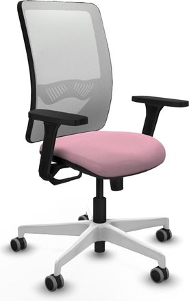 Piqueras y Crespo B&uuml;rostuhl Rosa Zulema mit 3D-Armlehnen, h&ouml;henverstellbare Lendenwirbelst&uuml;tze, ausgestattet mit 3 Positionen und Schneideschaum, mit Rollen von 65 mm, 