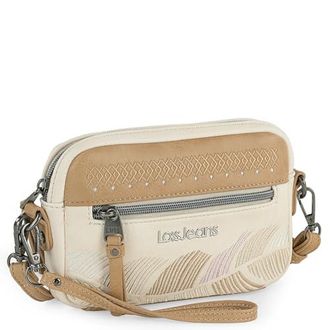Lois Sac a Main femme - Sac Bandouli&egrave;re Femme - Pochette Bandouli&egrave;re Femme R&eacute;glable en Cuir Synth&eacute;tique - Pochette Femme Vintage, Beige