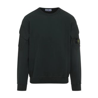 Stone Island Blauer Sweatshirt Aw25 L&auml;ssiger Stil - - Sweatshirts & Hoodies - Herren - Gr&uuml;n - XL