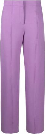 Ferragamo Femme, Pantalons, Violet, Taille: 40 FR Straight Pantalons