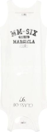 Maison Margiela Femme, Robes, Blanc, Taille: 38 FR Multi Wear Cotton Jersey Midi Dress