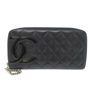 Chanel Portefeuille long pr&eacute;-poss&eacute;d&eacute; (bi-pli) - Femme - Pre-owned - Noir - Taille: ONE Size