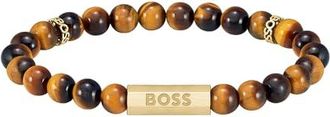 BOSS Jewelry Bracelet pour Homme Collection SPHERE STONES Avec pierres oeil de tigre