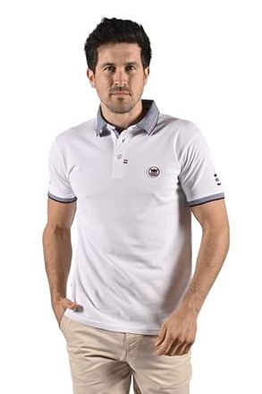 Scott Polo Homme Uni en Coton Manches Courtes Kinte (FR/ES, Alpha/Lettres, TG, Taille Normale, Taille Normale, Blanc)