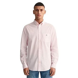 GANT REG Poplin Stripe Shirt Chemise À Rayures en Popeline Regular, Light Pink, 3XL Homme