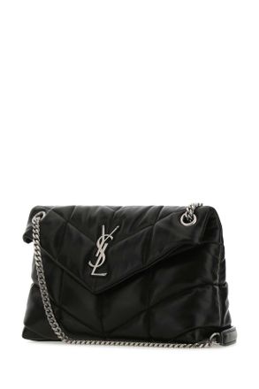 Saint Laurent Womens Black Nappa Leather Small Puffer Shoulder Bag 1000 Borse A Tracolla