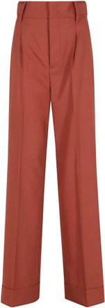 Alberta Ferretti Femme, Pantalons, Brun, Taille: 42 FR Wide Pantalons