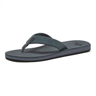 Quiksilver Mens Carver Suede 3 Point Flip Flop Athletic Sandal, Grey/Grey/Black, 15 M US