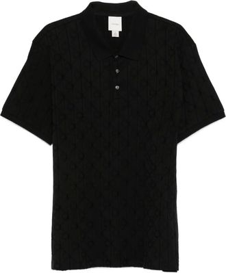 Calvin Klein polo &agrave; logo en jacquard - Noir