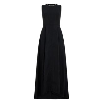 PESERICO Femme, Robes, Noir, Taille: 42 FR &Eacute;l&eacute;gante robe longue noire pour occasions sp&eacute;ciales